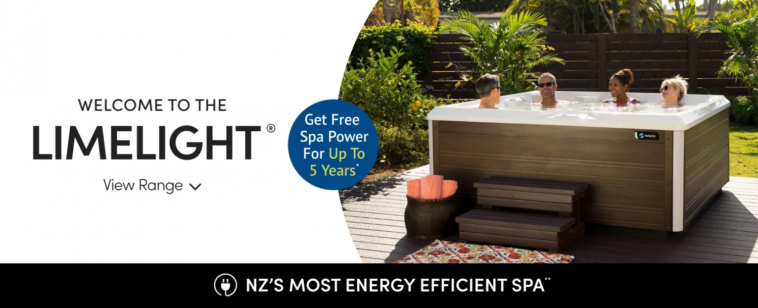 Outdoor Hot Tubs | THE LIMELIGHT® COLLECTION | Hot Spring Spas NZ